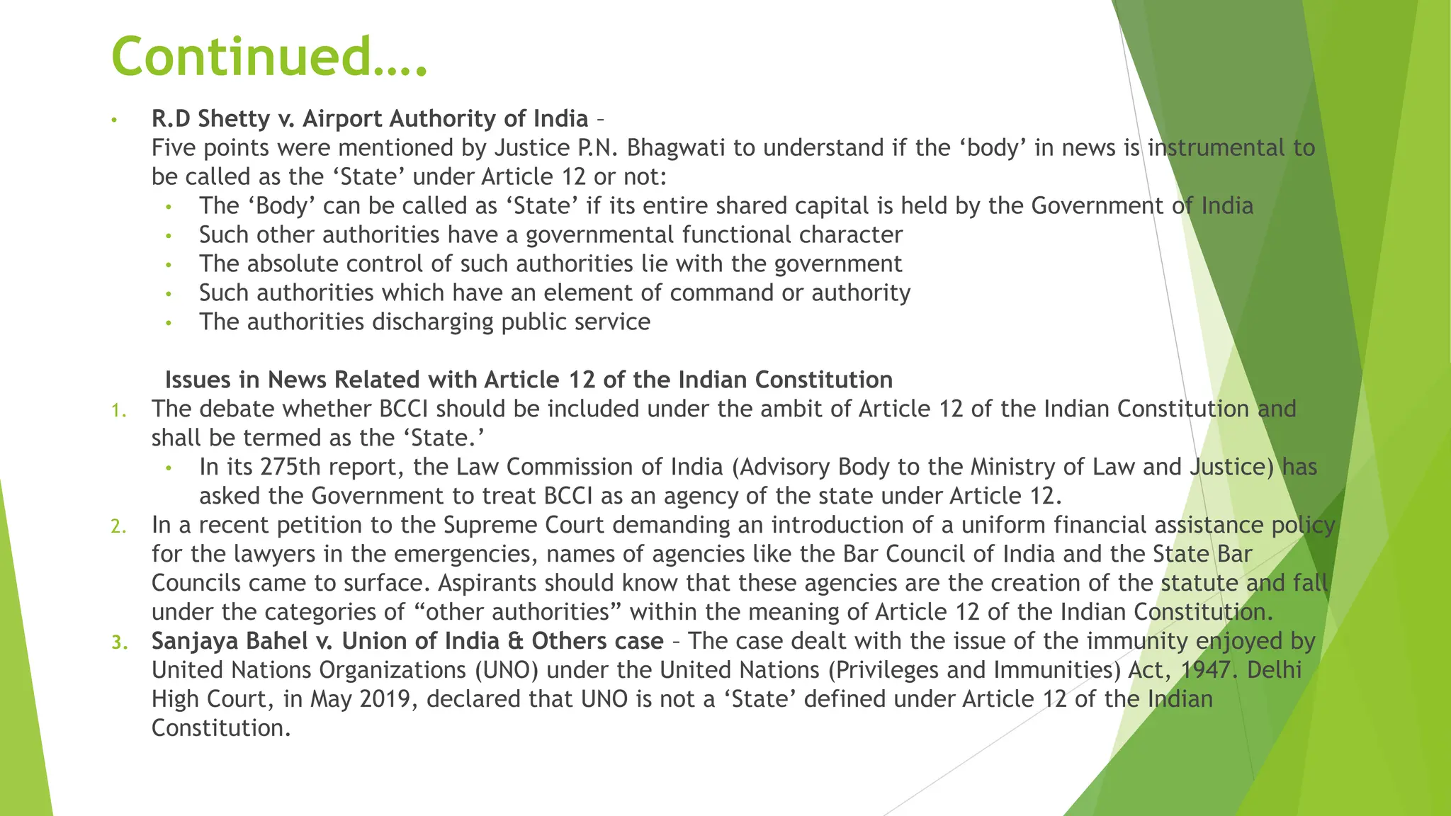 Article 12 of the Indian Constitution law | PPTX