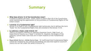 Article 12 of the Indian Constitution law | PPTX
