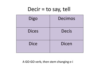 Yo-go verbs | PPTX