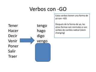 Yo-go verbs | PPT