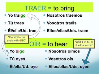 Yo go verbs | PPT