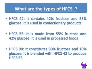 High Fructose Corn Syrup (HFCS) By Yogpal singh, MPUAT | PPT