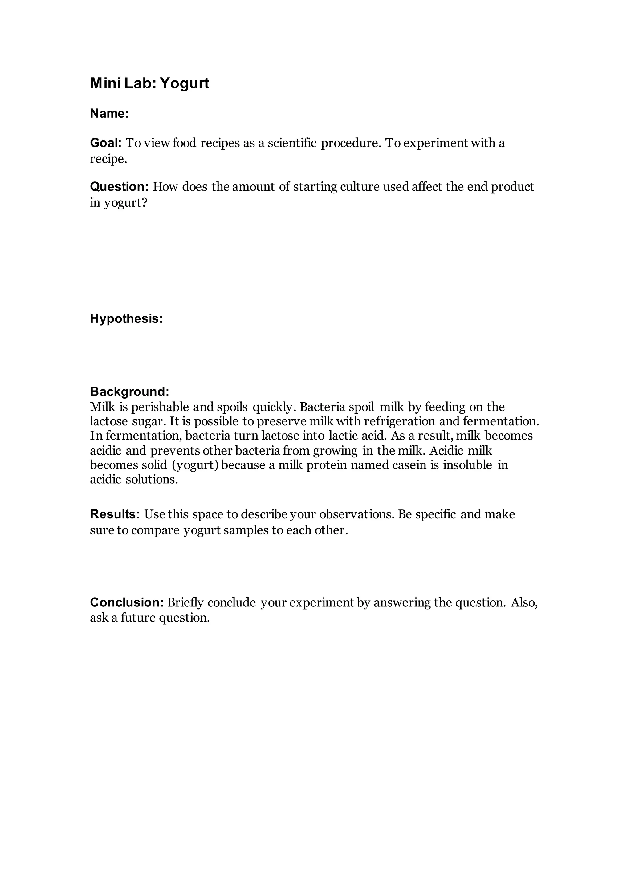 Yogurt | DOCX