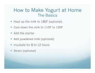 Making Yogurt at Home | PDF