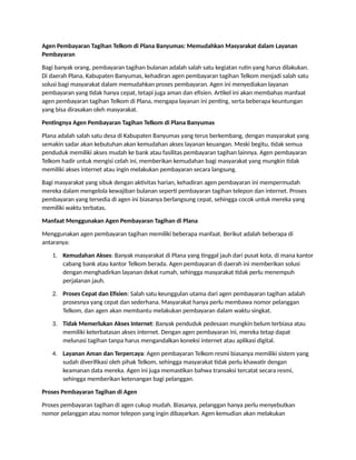 WA 081931827555 Agen Pembayaran Tagihan Telkom di Plana Banyumas | PDF