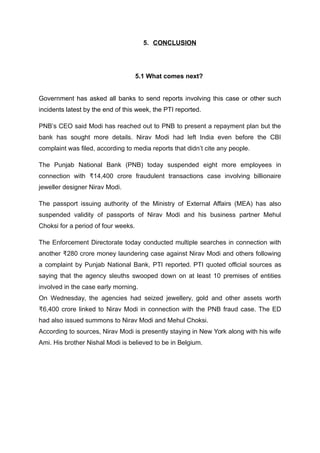 A Report on the Punjab National Bank Scam (Nirav Modi) | PDF