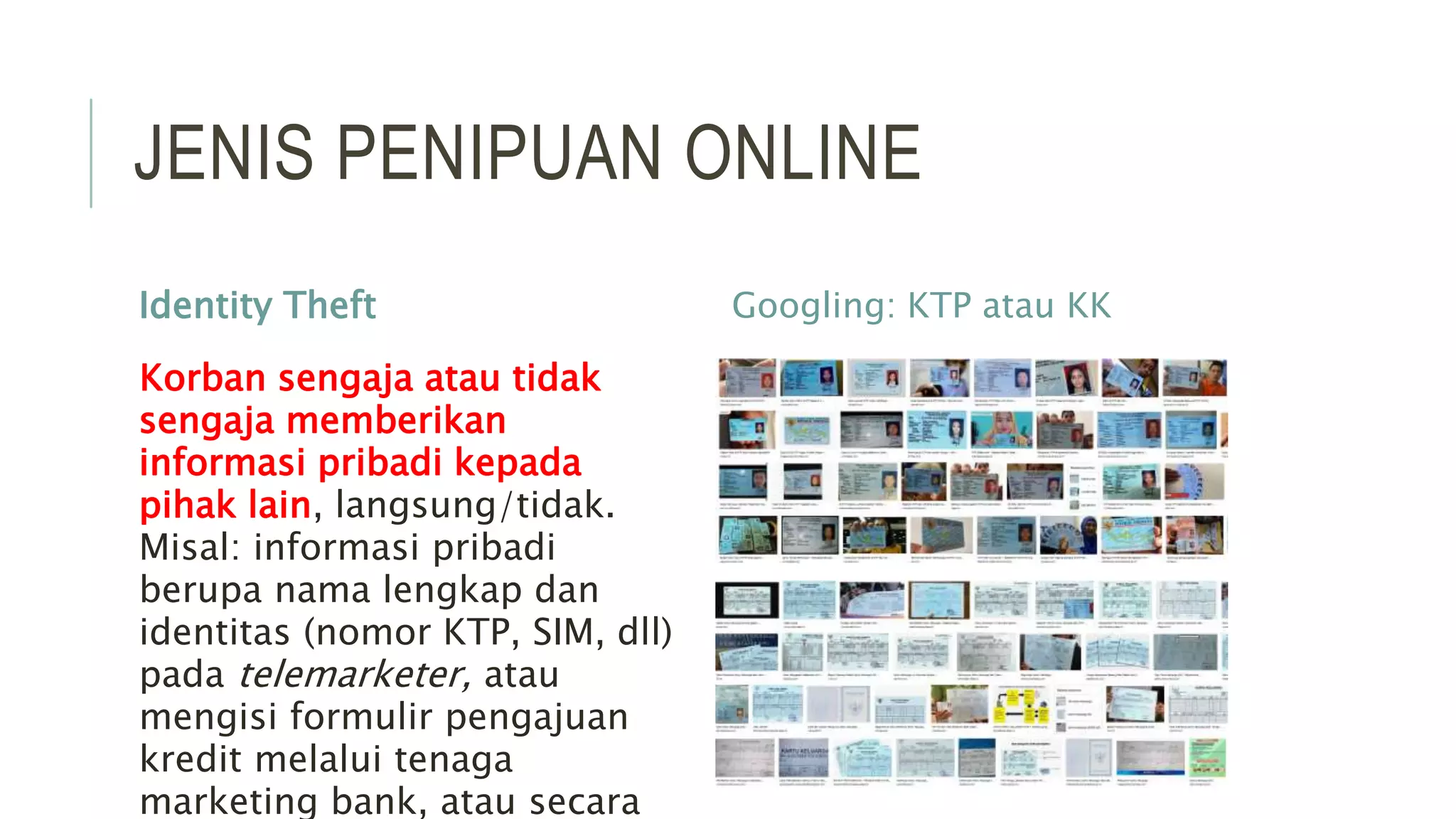 Jenis-jenis Penipuan di Internet dan Cara Menghindarinya | PPTX