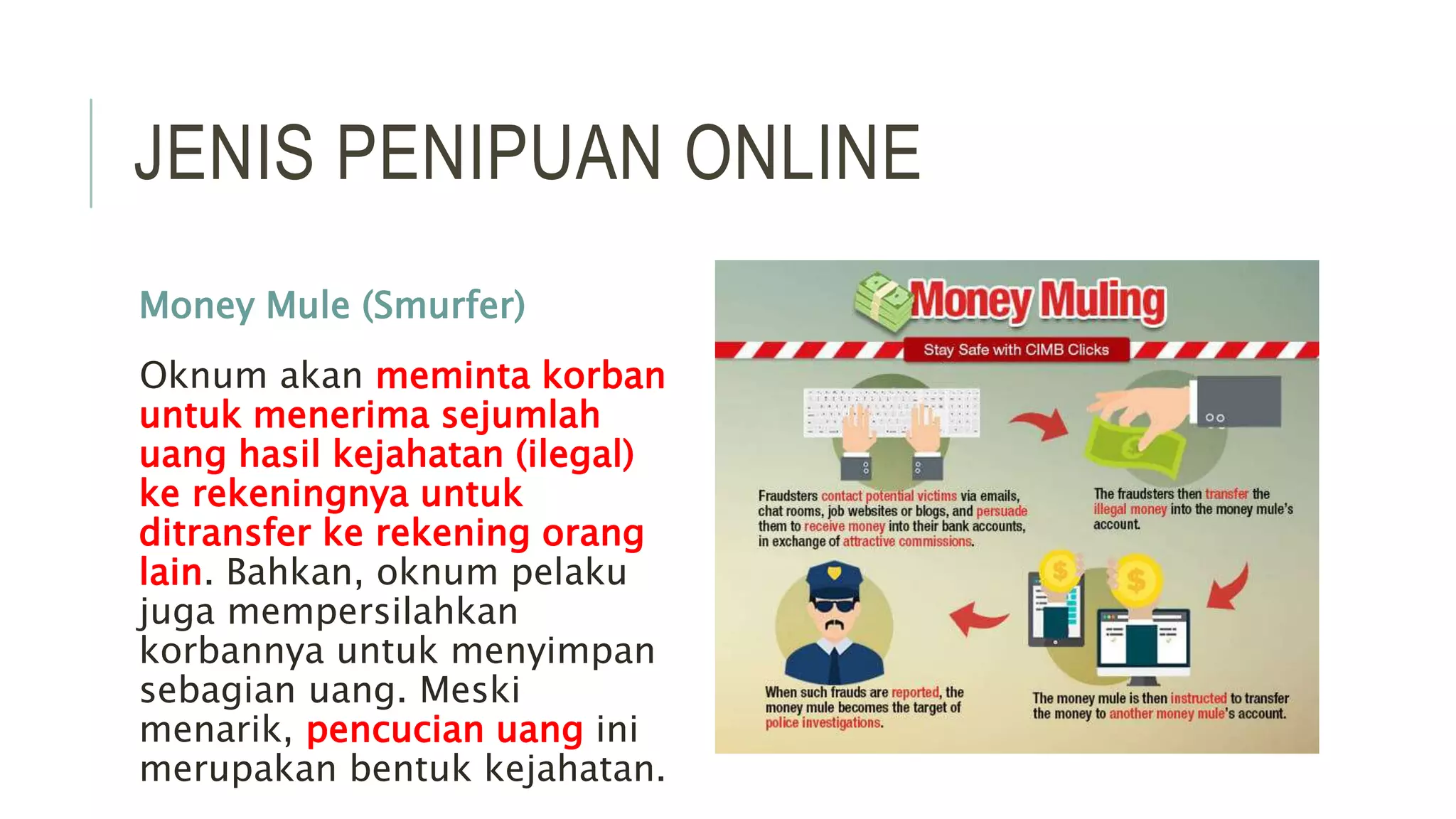 Jenis-jenis Penipuan di Internet dan Cara Menghindarinya | PPTX
