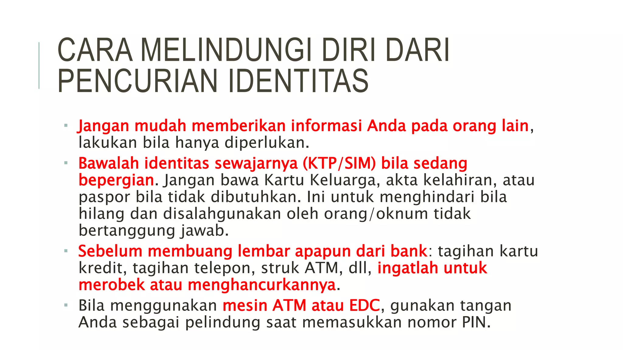 Jenis-jenis Penipuan di Internet dan Cara Menghindarinya | PPTX