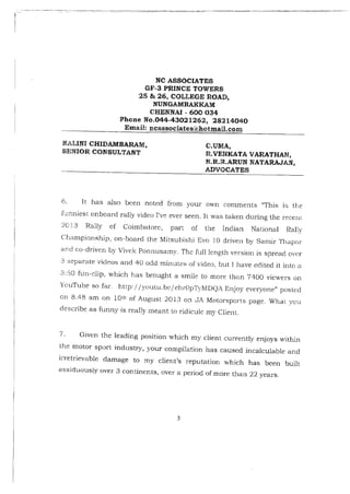 Yohann setna court notice | PDF