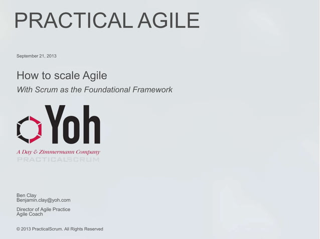 How to scale Agile With Scrum as the Foundational Framework | PPT How to scale Agile With Scrum as the Foundational Framework | PPT