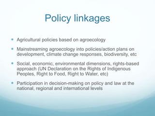 Policy advocacy to promote agroecology and farmers’ rights | PPTX