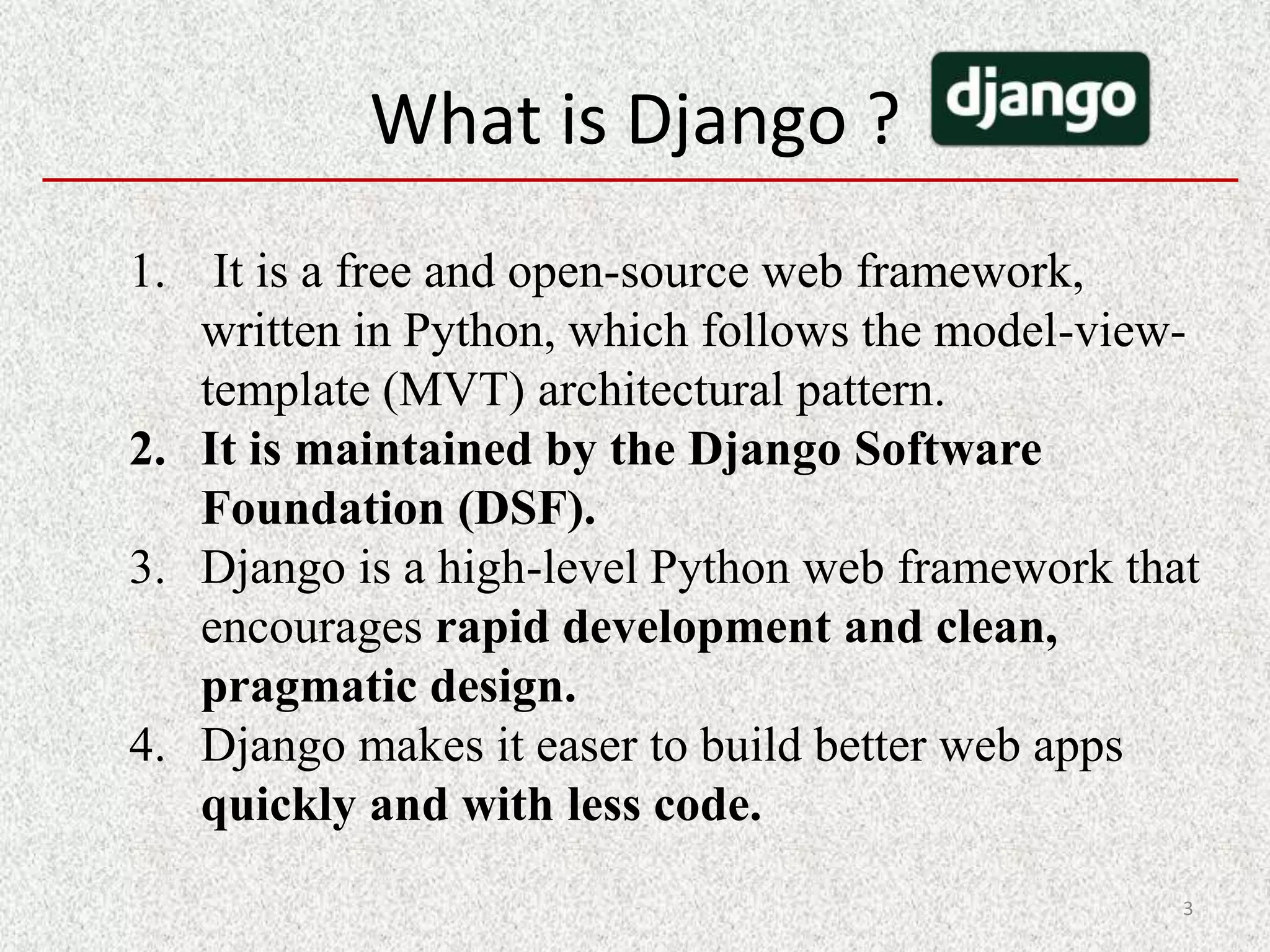 Django Seminar | PPTX