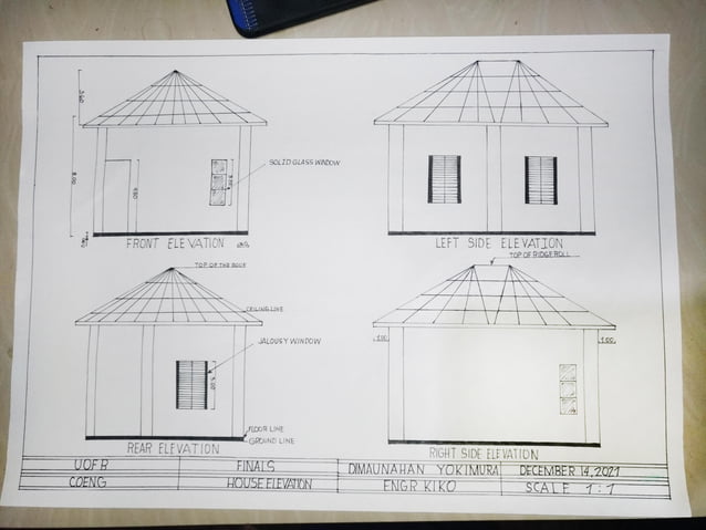 FLOOR PLAN AND HOUSE ELEVATION SAMPLE | PDF