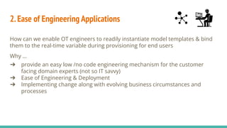 Enabling low /no code engineering experience, building & operationalizing Information Models | PPT