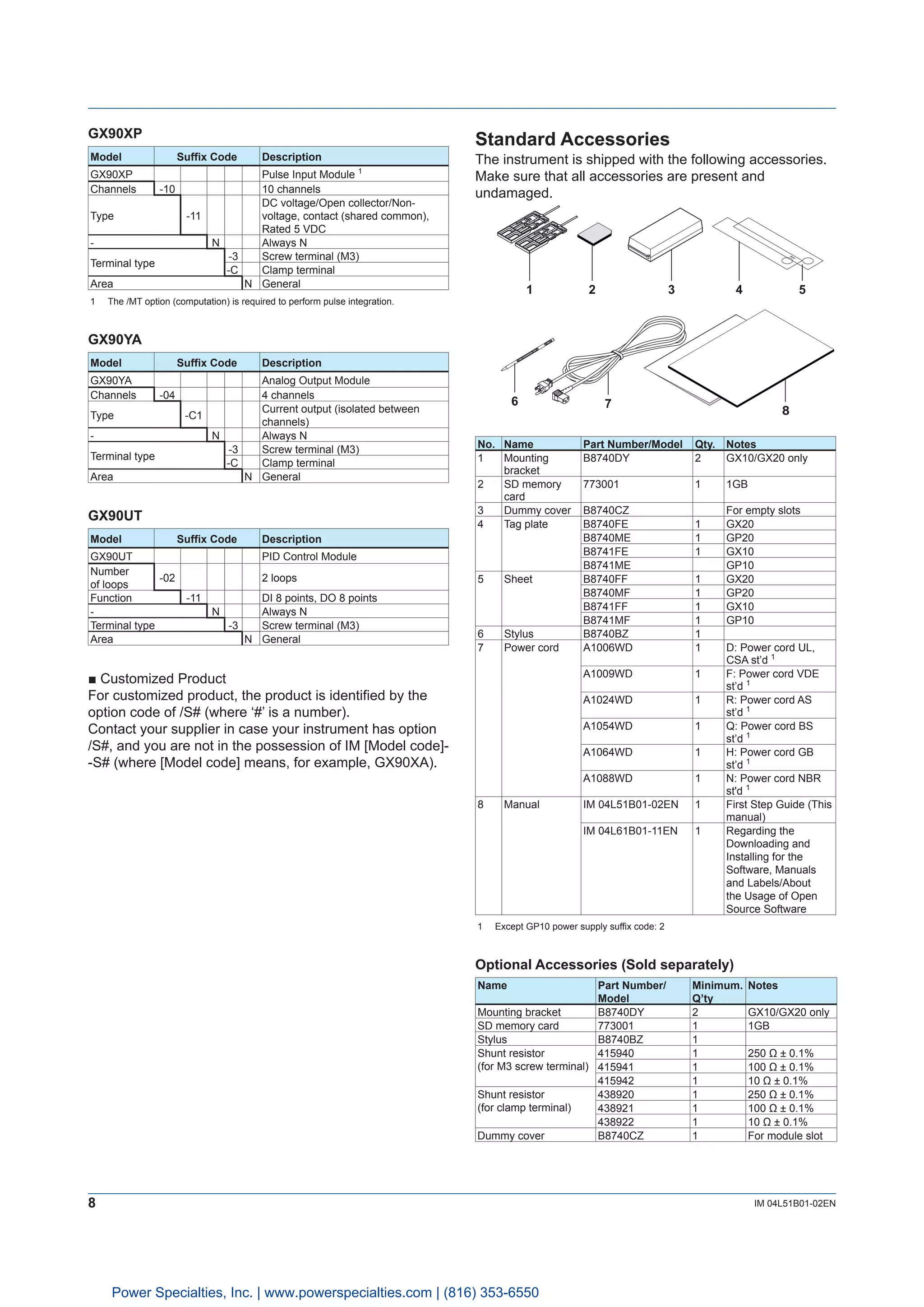 Yokogawa Model GX10/GX20/GP10/GP20 Paperless Recorder First Step Guide ...