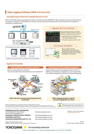 Yokogawa Smartdac+ Data Acquisition & Control for Paperless Recorders Type GX and GP | PDF