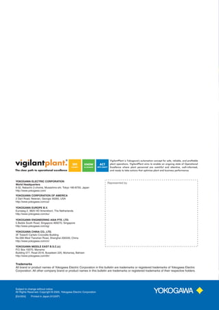 Yokogawa in the Oil & Gas industry | Vigilant Plant | PDF
