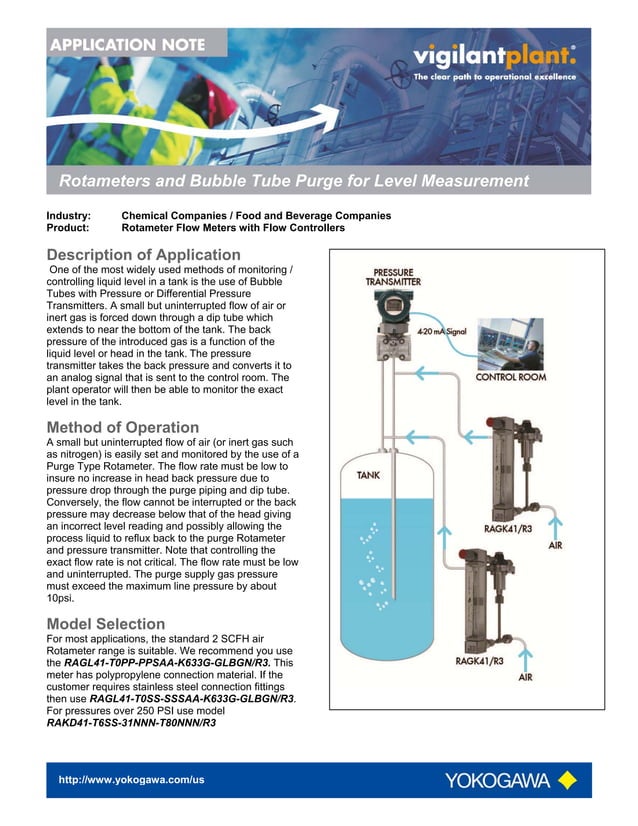 Bubbler Method Liquid Level Measurement | PDF