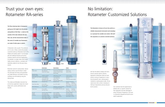 Rotameter Variable Area Flowmeters | PDF | Physics | Science