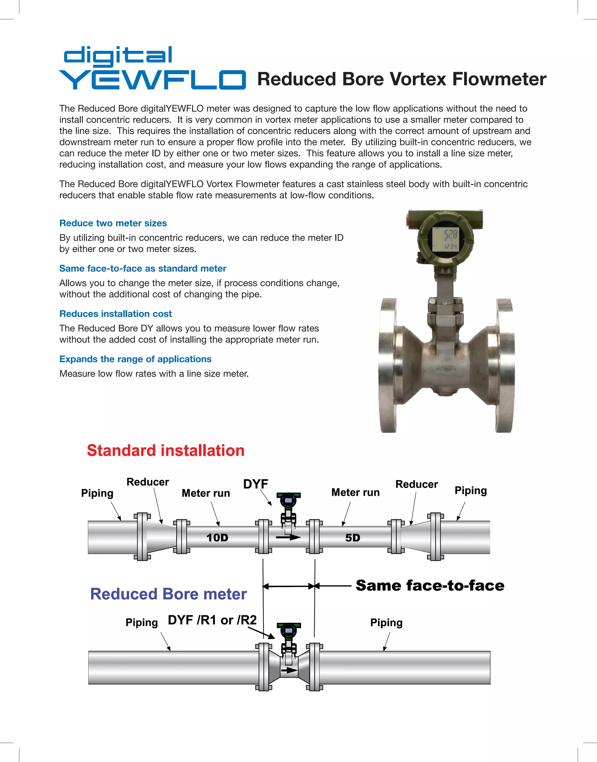 Yokogawa digital YEWFLOW Vortex Flowmeters | PDF