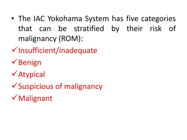 Yokohama system cytology | PPTX