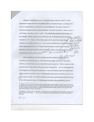 Yolanda martin gsu literary analysis of john milton's paradise lost ...