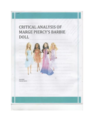 Yolanda martin's graded gsu critical analysis of marge piercey's barbie ...