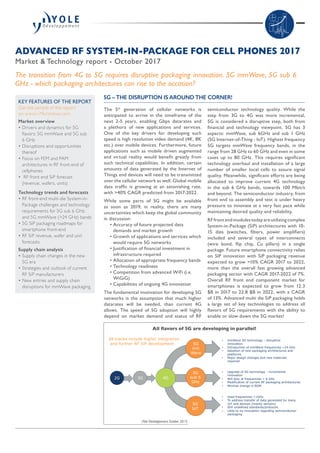 Advanced RF SiP for Cellphones 2017 report from Yole Développement | PDF