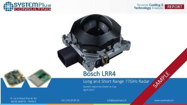 Bosch LRR4 77GHz Long Range Radar Sensor 2017 teardown reverse costin…