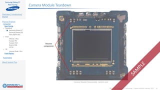 Camera Module Physical Analyses Overview 2017 teardown reverse costing ...