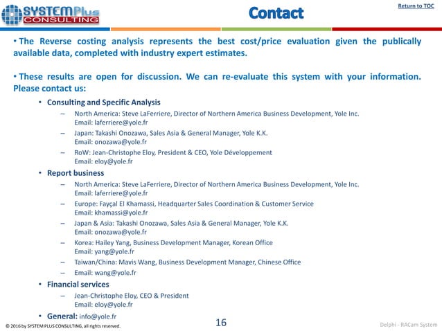 Delphi Integrated Radar and Camera System (RACam) 2016 teardown reverse ...