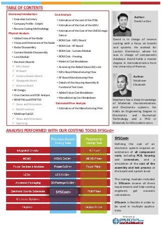 Delphi Integrated Radar and Camera System (RACam) 2016 teardown reverse ...