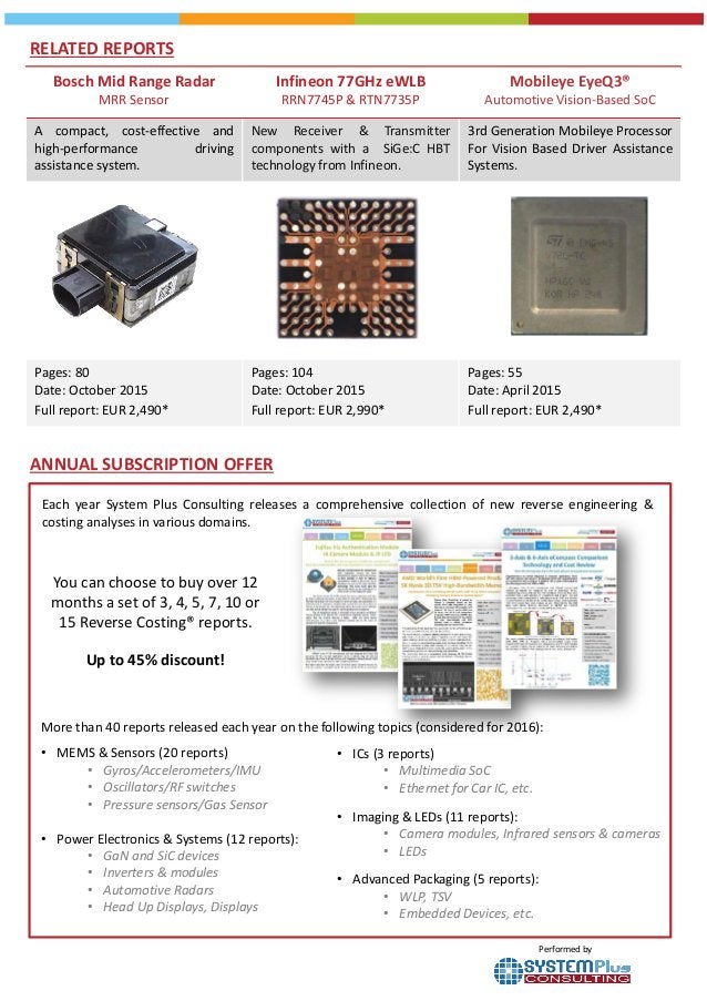 Delphi Integrated Radar and Camera System (RACam) 2016 teardown reverse ...