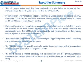 Fairchild FIS1100 6-Axis MEMS IMU 2015 teardown reverse costing report ...