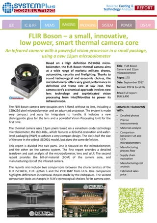FLIR Boson – a small, innovative,low power, smart thermal camera core ...