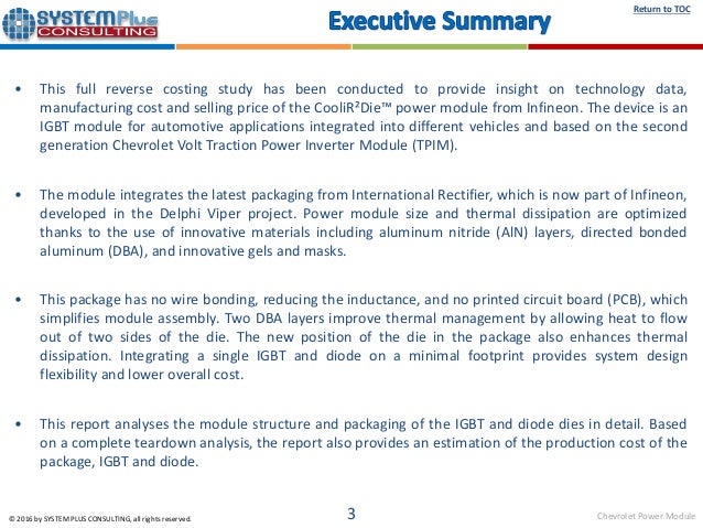 Infineon CooliR Die Power Module 2016 teardown reverse costing report…