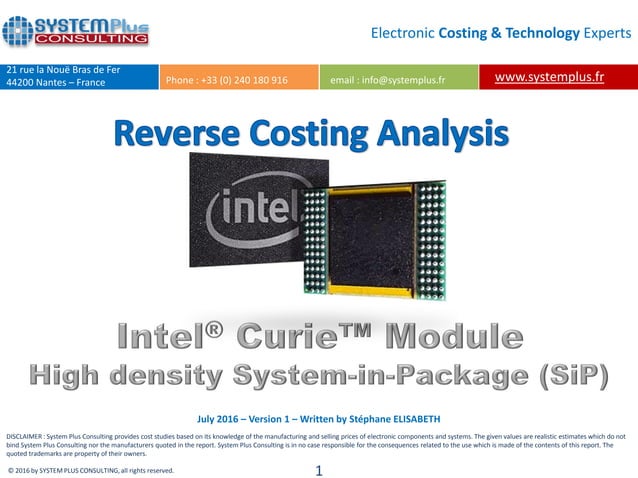 Intel® Curie™ Module High Density System-in-Package for IoT 2016 ...