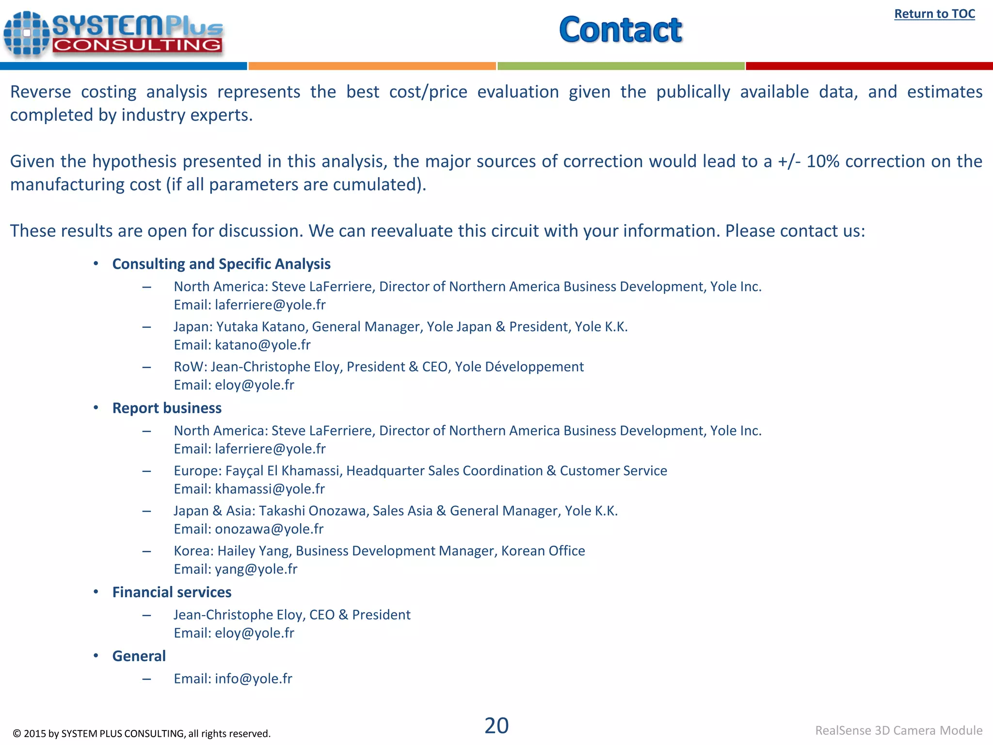 Yole Intel RealSense 3D camera module and STM IR laser 2015 teardown ...