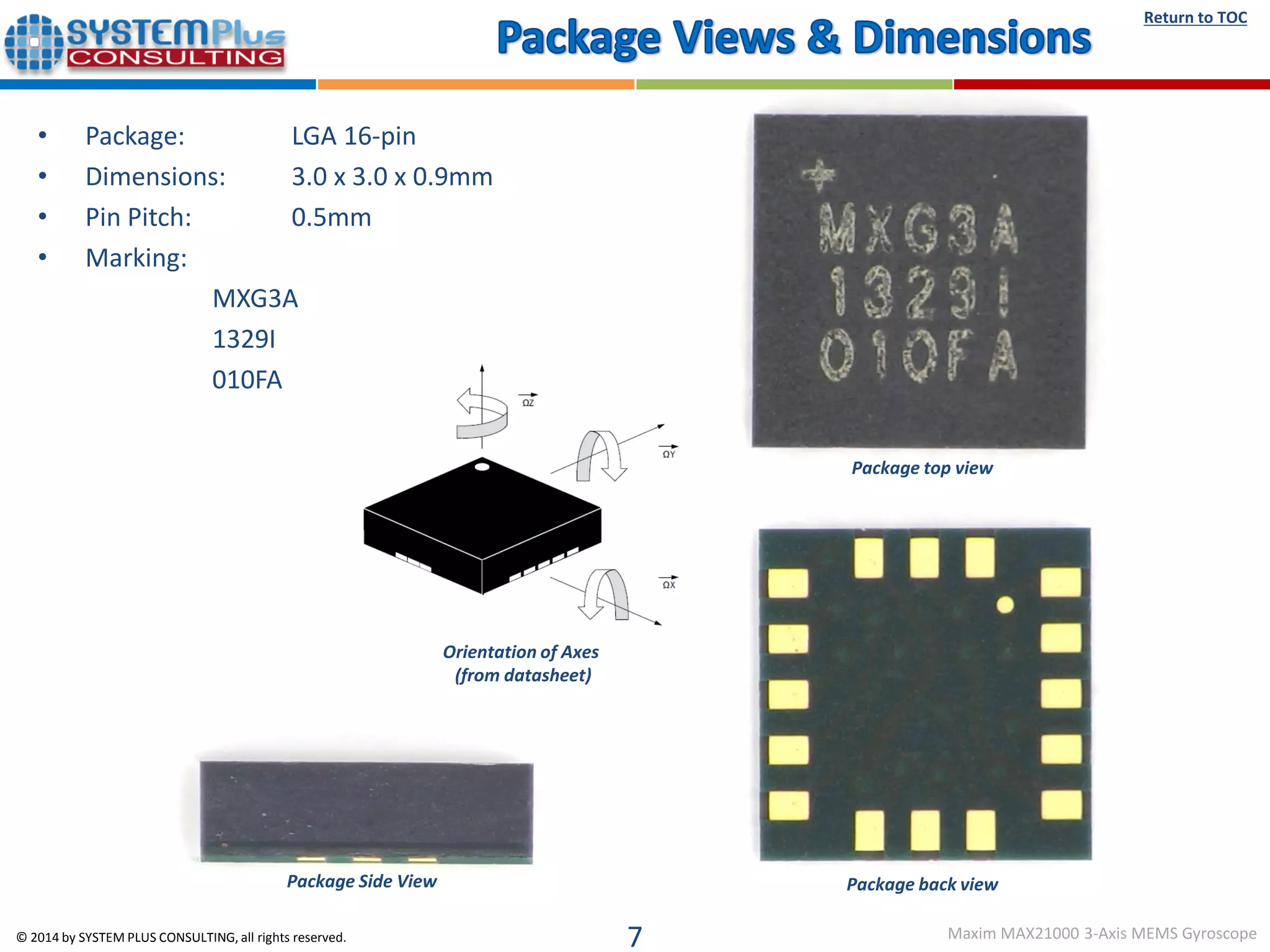 Maxim Integrated MAX21000 3-Axis MEMS Gyroscope teardown reverse ...