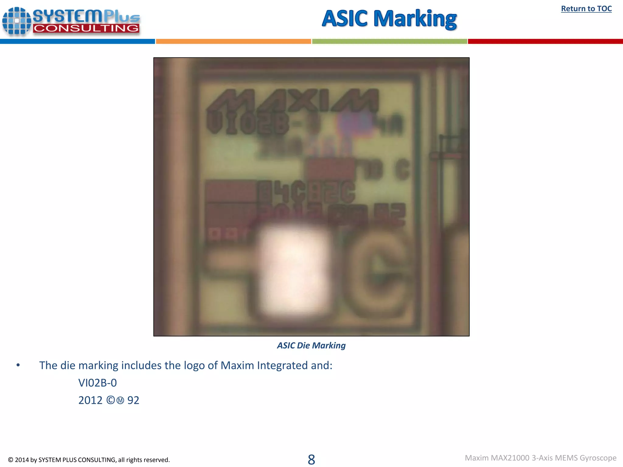 Maxim Integrated MAX21000 3-Axis MEMS Gyroscope teardown reverse ...