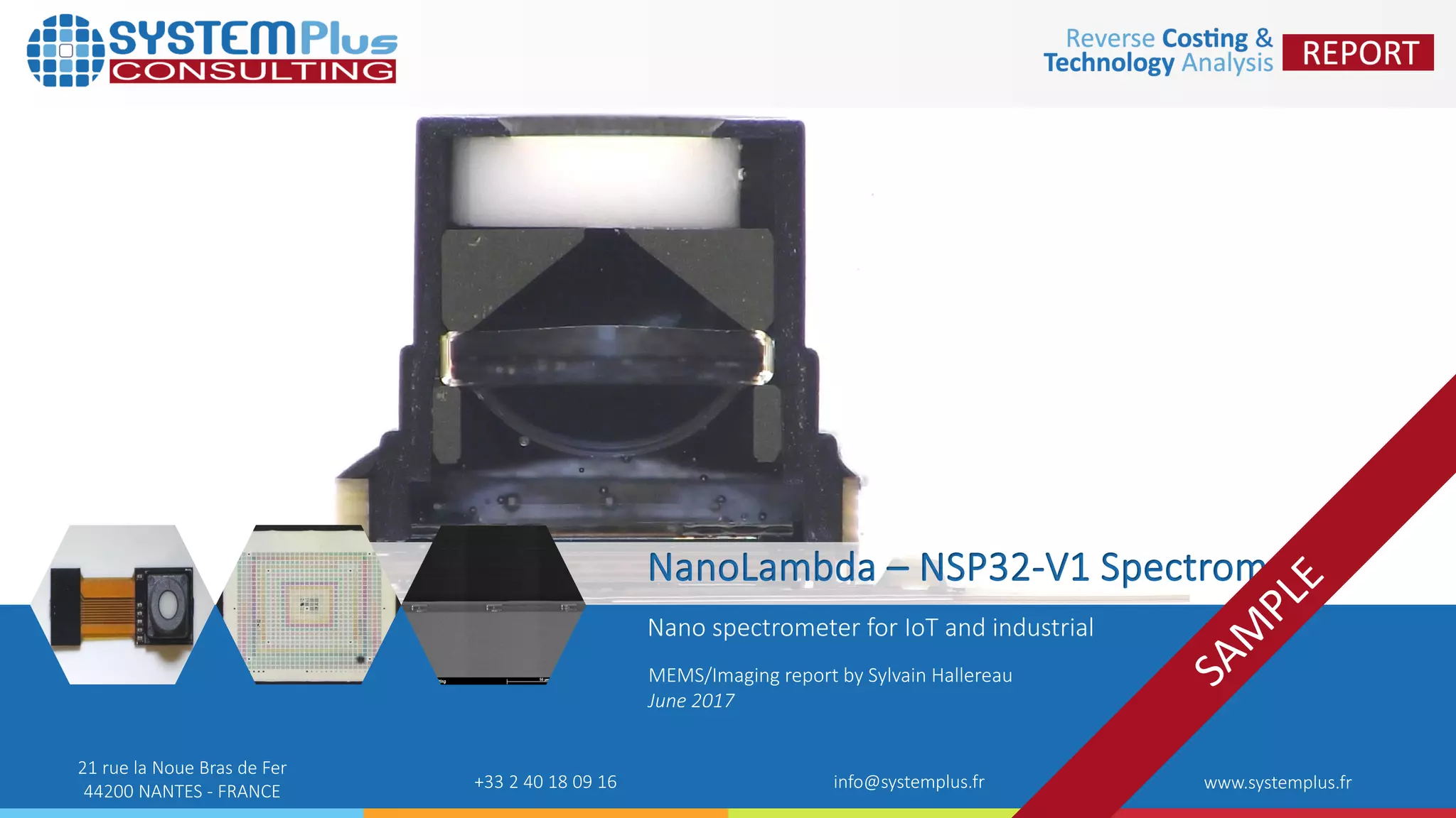 NanoLambda NSP32-V1 Nano Spectrometer 2017 teardown reverse costing ...