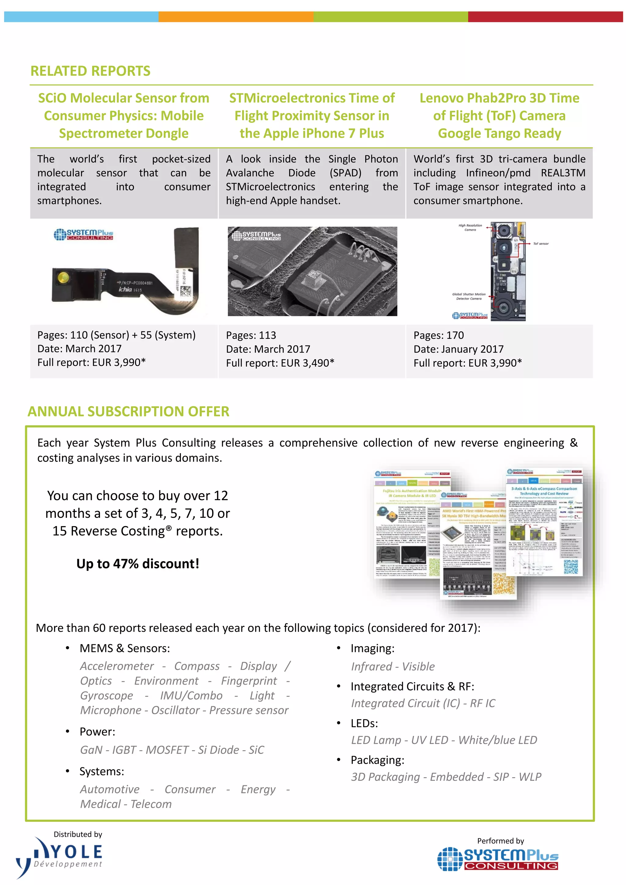 NanoLambda NSP32-V1 Nano Spectrometer 2017 teardown reverse costing report published by Yole ...