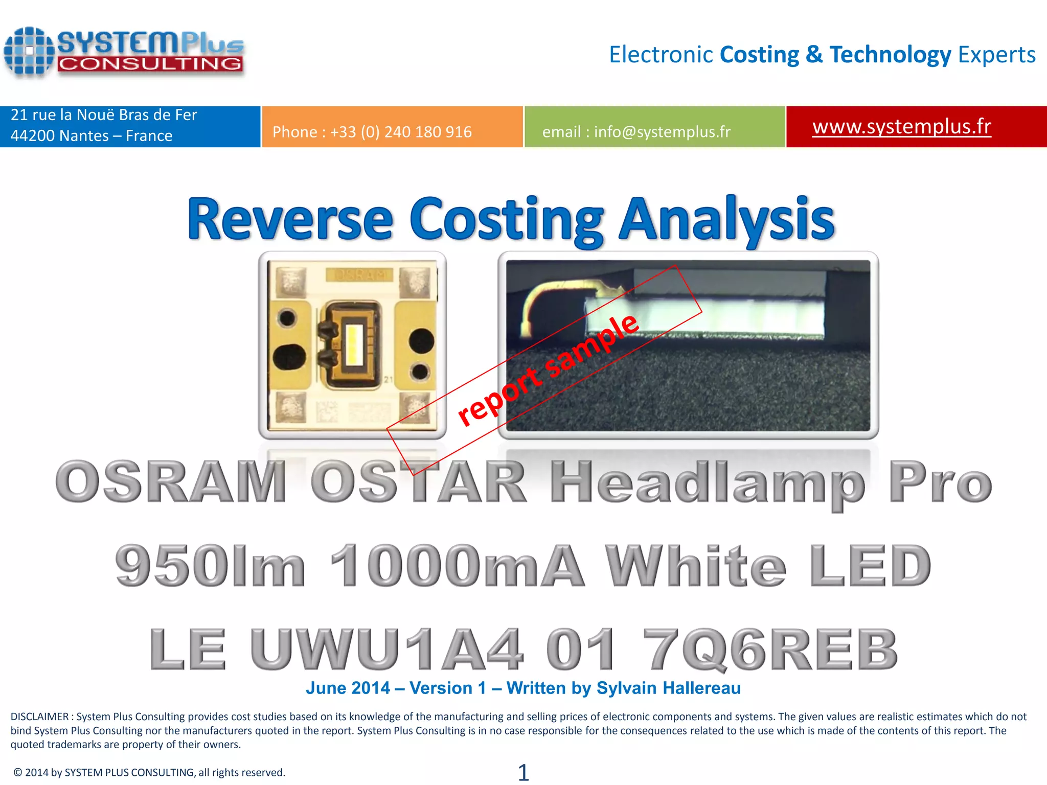 OSRAM OSTAR Automotive Headlamp Pro | PDF