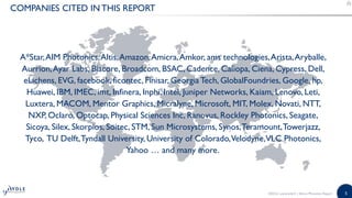 Silicon Photonics for Data Centers and Other Applications 2016 - Report ...