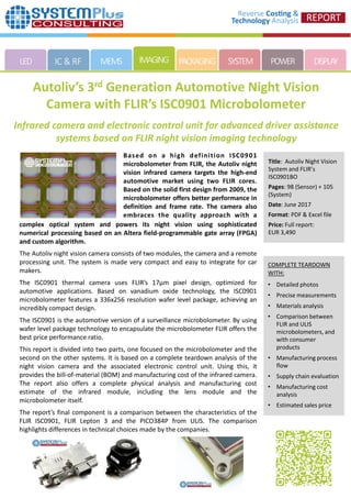 Autoliv’s 3rd Generation Automotive Night Vision Camera with FLIR’s ...