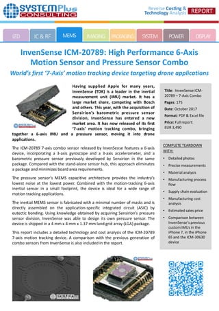 InvenSense ICM-20789: High Performance 6-Axis Motion Sensor and ...