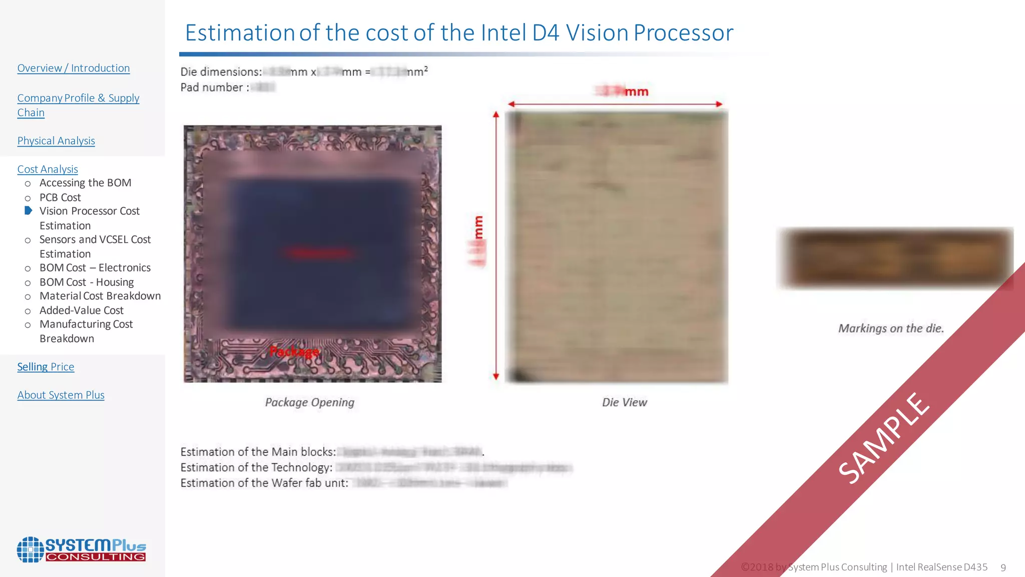 Intel RealSense D435 3D Active IR Stereo Depth Camera 2018 teardown reverse costing report ...