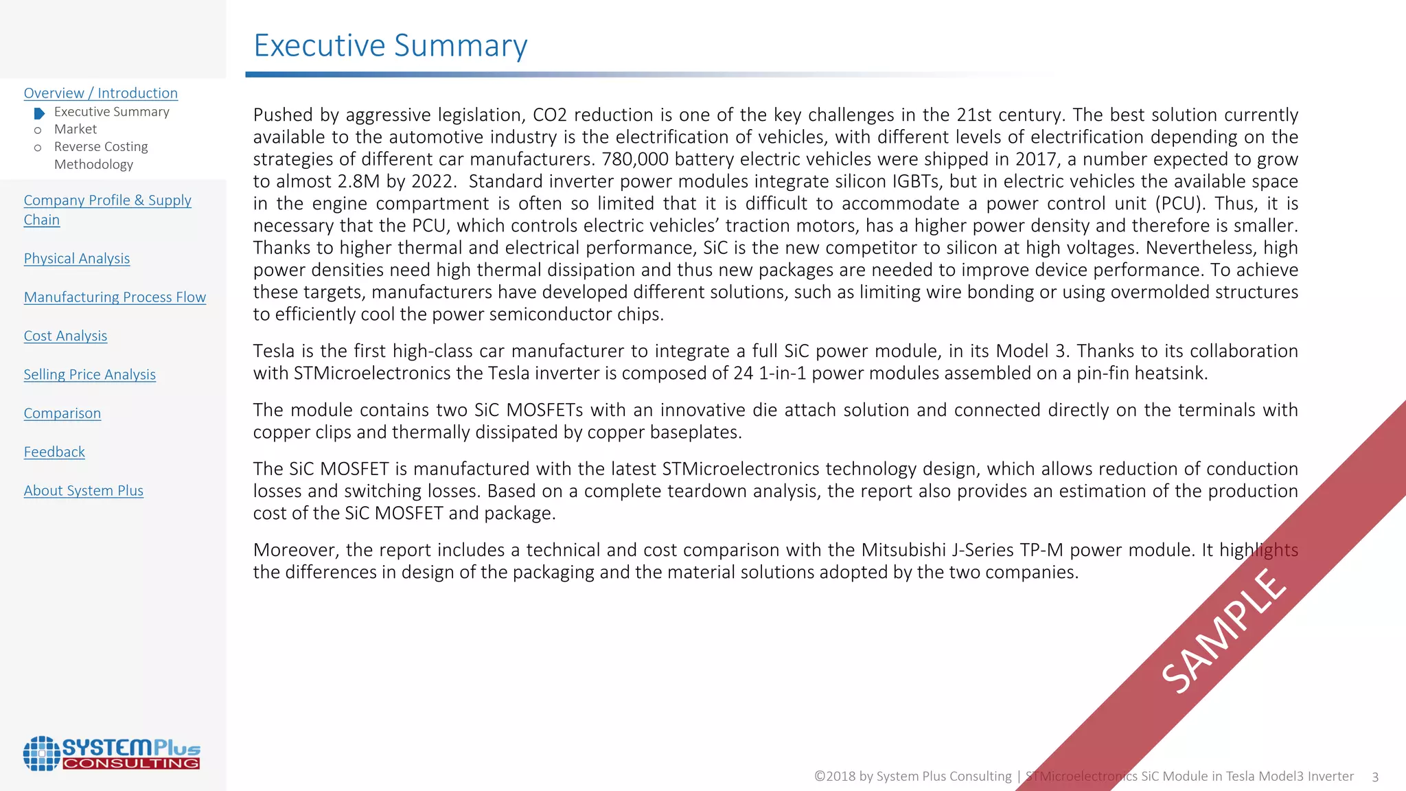 Tesla Model 3 Inverter with SiC Power Module from STMicroelectronics | PDF