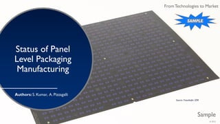 Status of Panel-Level Packaging & Manufacturing 2015 Report by Yole ...